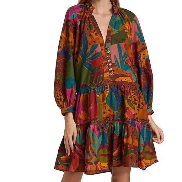 FARM Rio | Dresses | Farm Rio Leopard Print Mini Dress | Poshmark